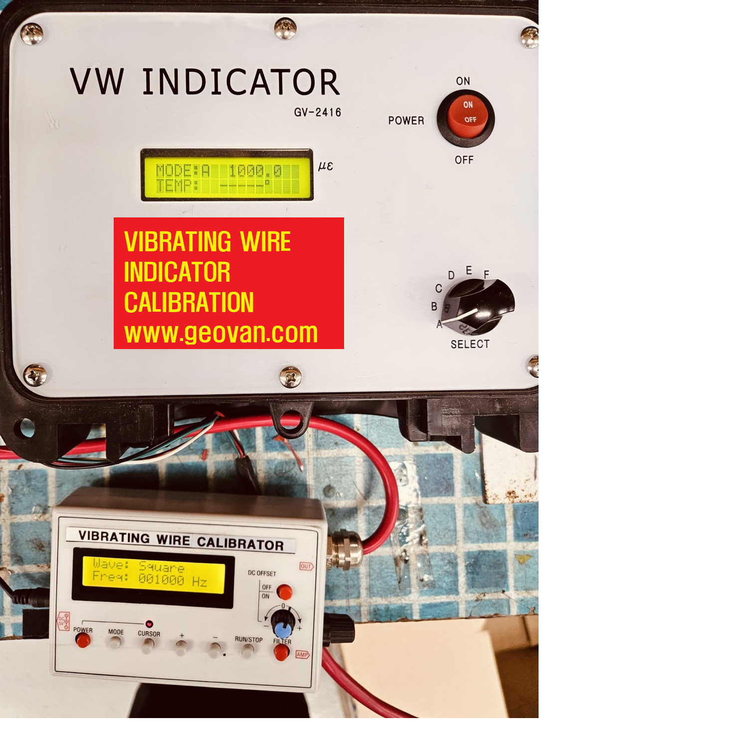 진동현 측정기 검교정 VW Indicator Calibration – (주)동아지반 – DongA-Geovan